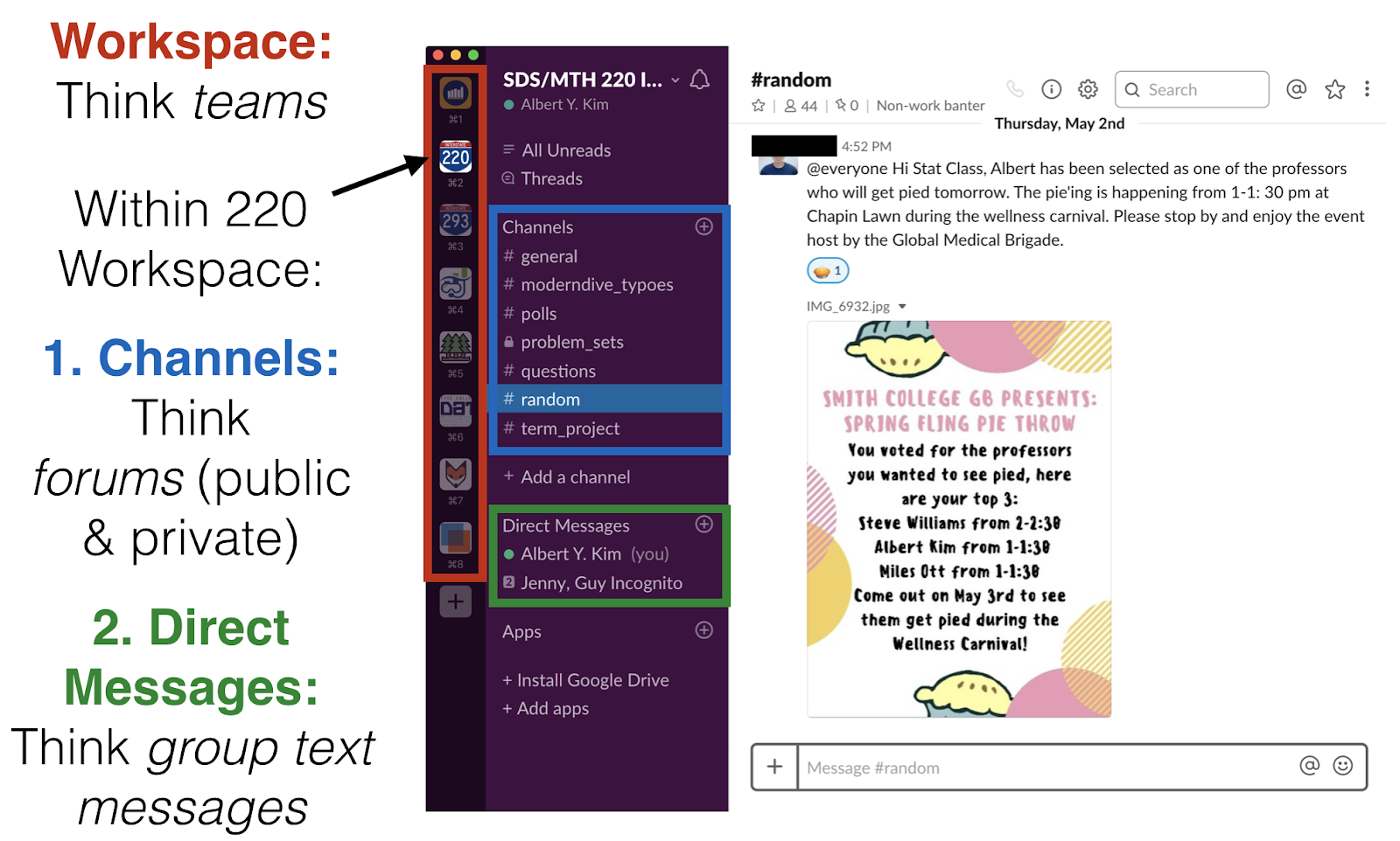 Slack for (A)synchronous Course Communication – StatTLC